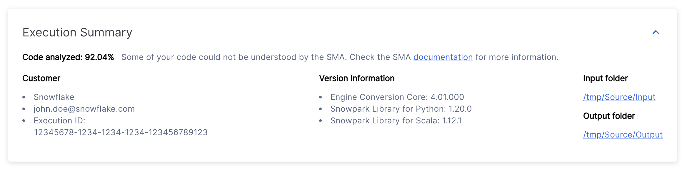 Snowpark Migration Accelerator: Understanding the Assessment Summary | Snowflake Documentation