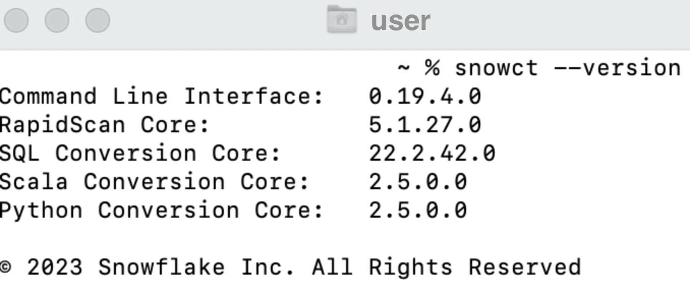 SnowConvert AI - MacOS | Snowflake Documentation