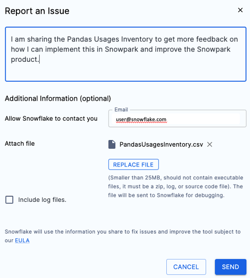 Snowpark Migration Accelerator Sharing The Output With Snowflake Snowflake Documentation