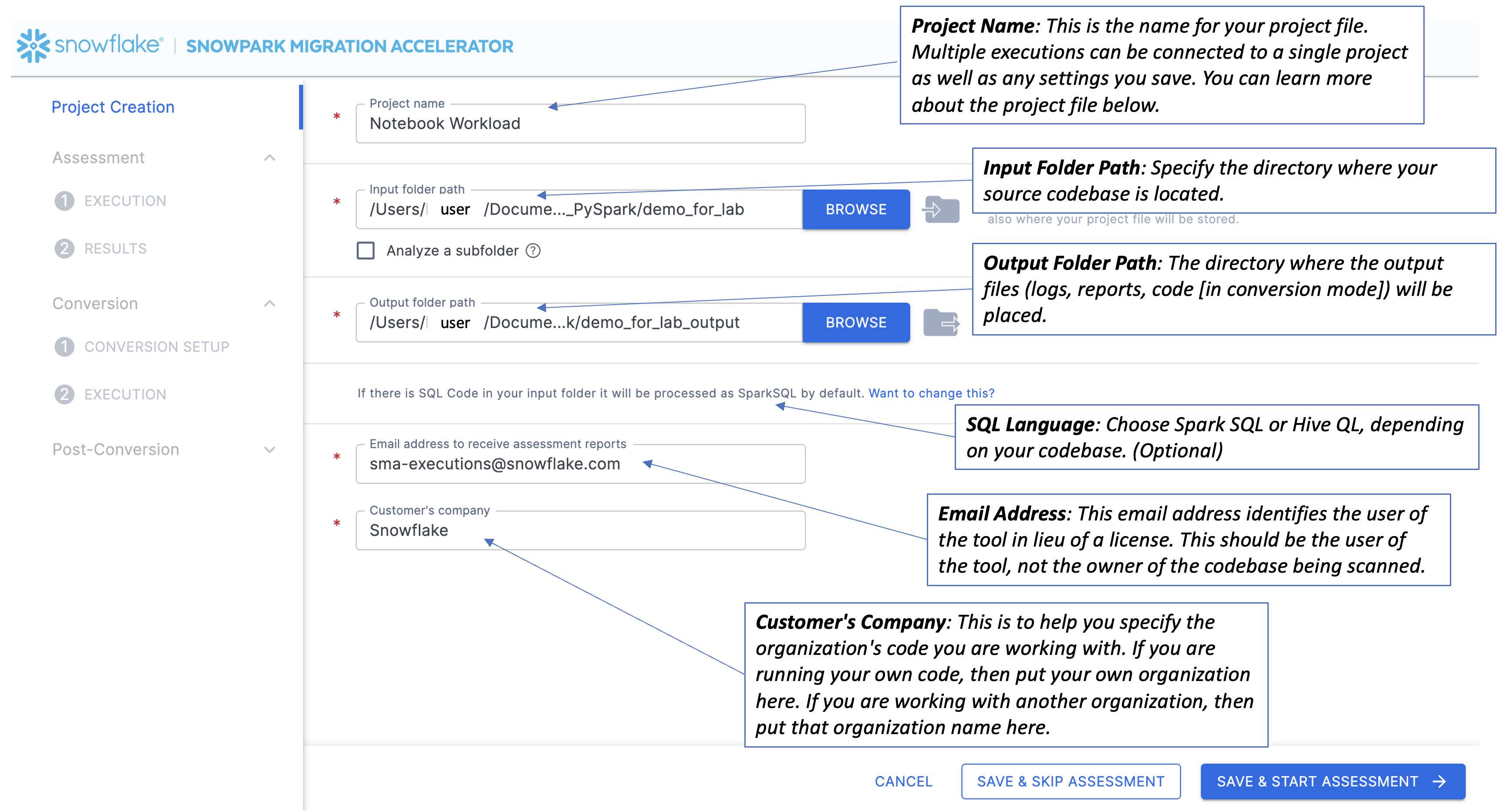 Snowpark Migration Accelerator: Project Setup | Snowflake Documentation