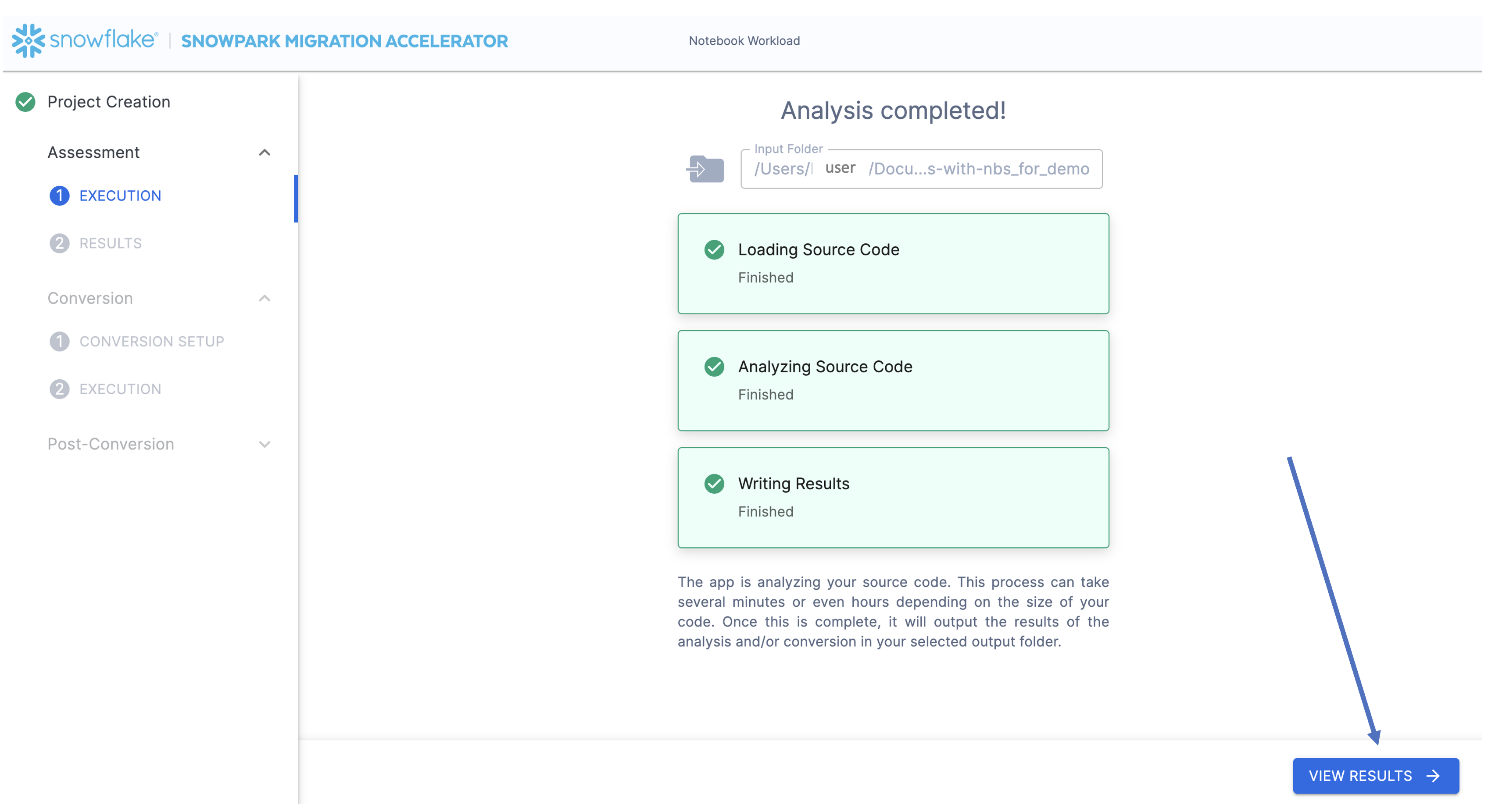 Snowpark Migration Accelerator: Assessment Output - In Application | Snowflake Documentation