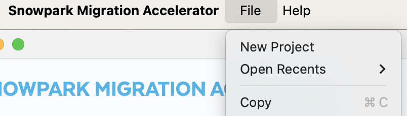 Snowpark Migration Accelerator: Project Setup | Snowflake Documentation